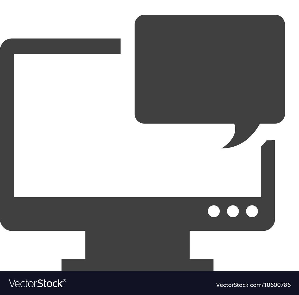 Monitor computer desktop isolated icon Royalty Free Vector