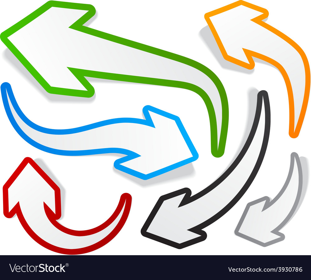 Paper arrows Royalty Free Vector Image - VectorStock