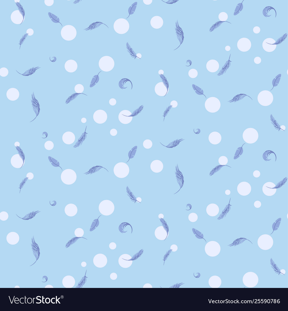 Purity seamless pattern with feathers Royalty Free Vector