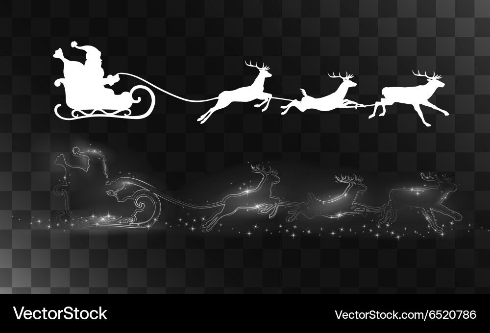 Reindeer and santa claus Royalty Free Vector Image