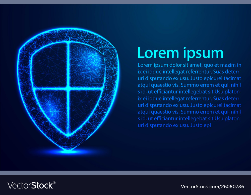 Security shield composed polygons business Vector Image