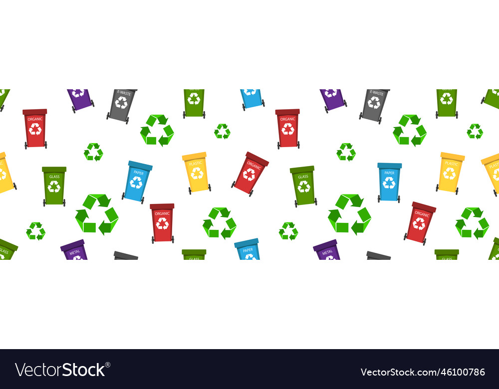 Waste sorting banner Royalty Free Vector Image
