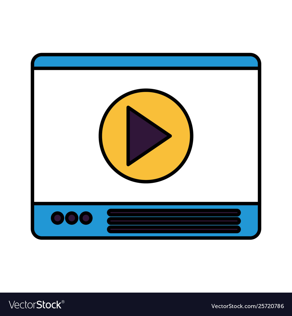 Website video player Royalty Free Vector Image