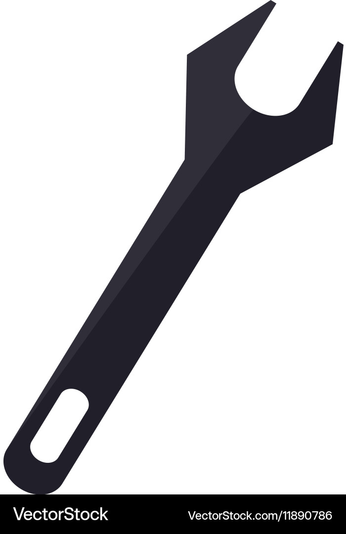 Wrench repair tool symbol icon Royalty Free Vector Image