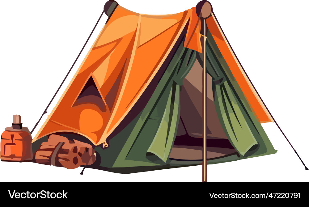 Adventure in nature camping Royalty Free Vector Image