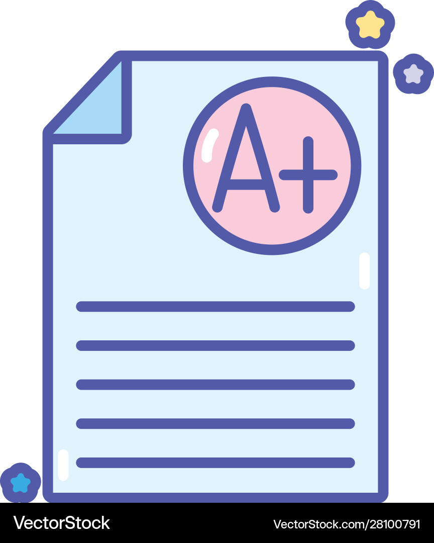 Back to school assessment knowledge Royalty Free Vector