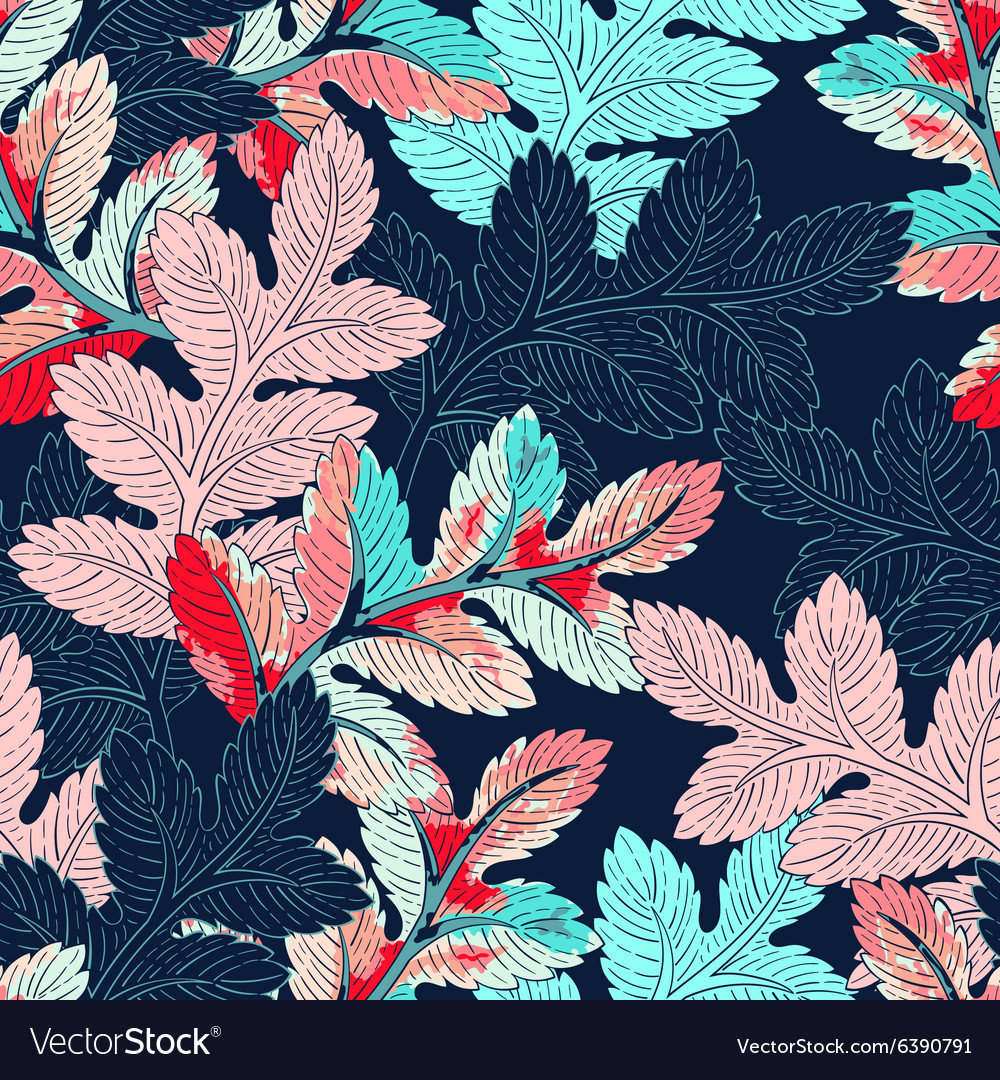 Branch seamless pattern Royalty Free Vector Image