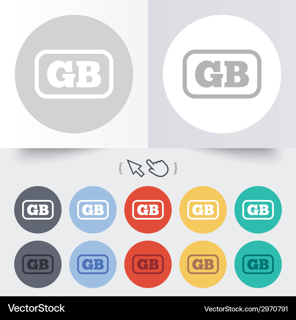 British language sign icon gb translation Vector Image