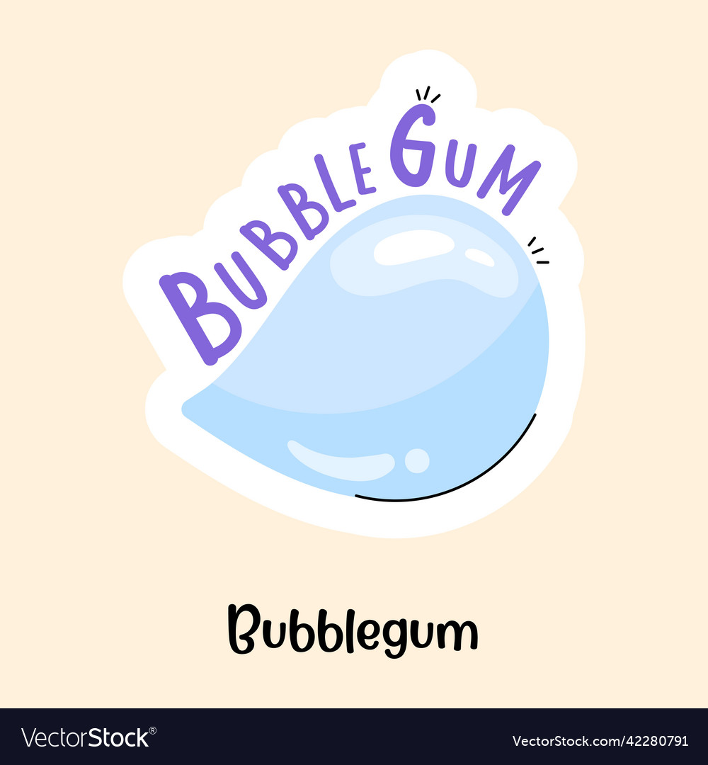 Bubblegum Royalty Free Vector Image - VectorStock