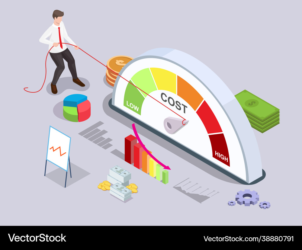Businessman turning quality meter arrow back Vector Image