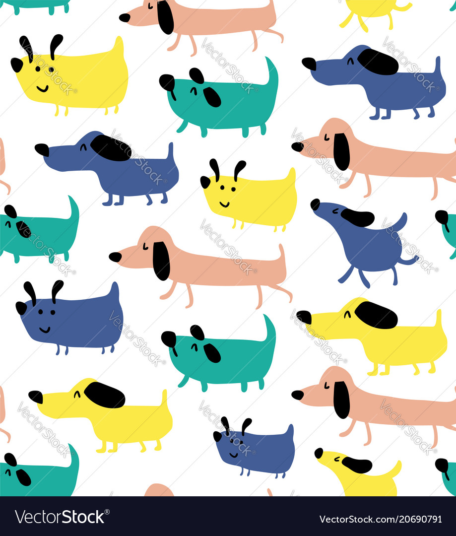 Dogs pattern Royalty Free Vector Image - VectorStock