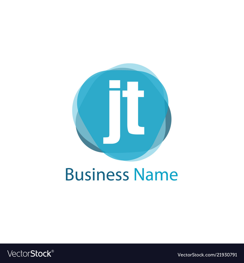 Initial letter jt logo template design Royalty Free Vector
