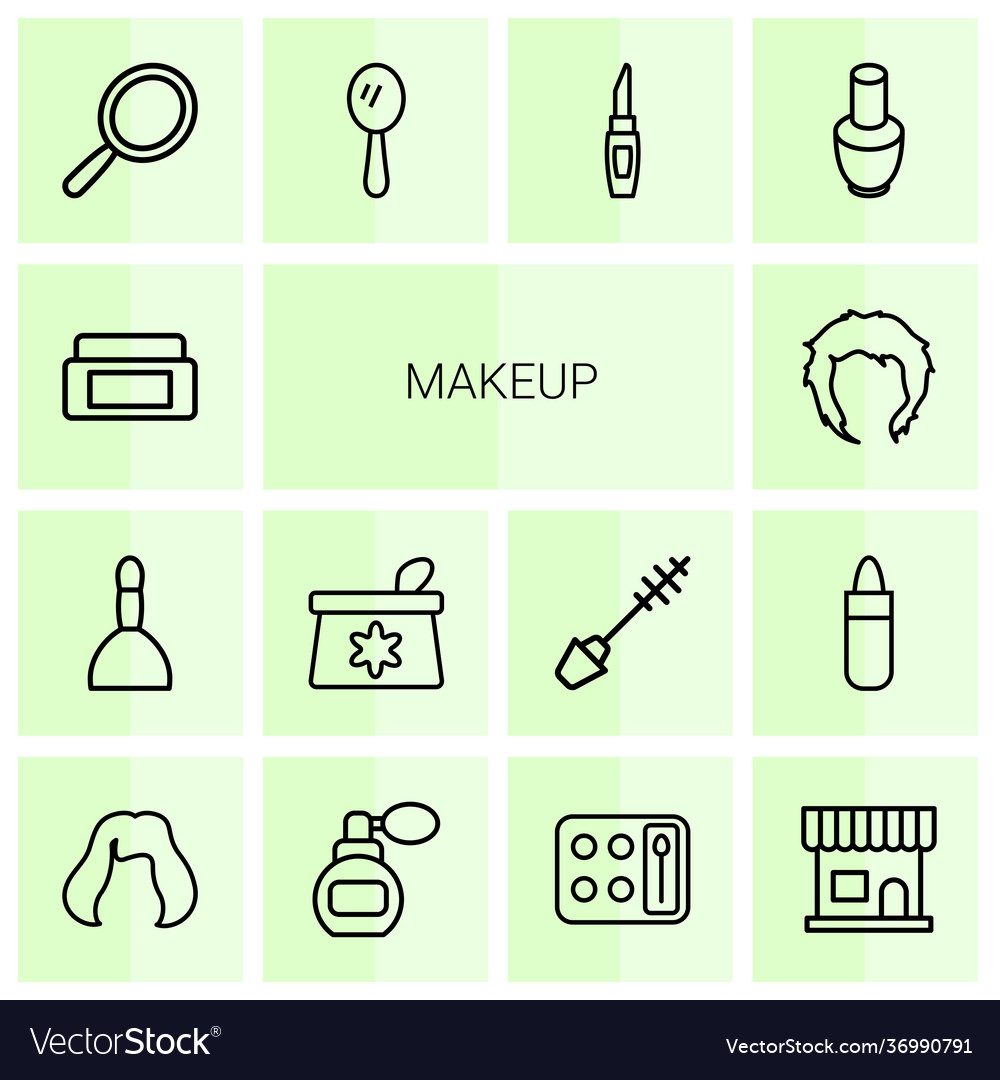 Makeup icons Royalty Free Vector Image - VectorStock