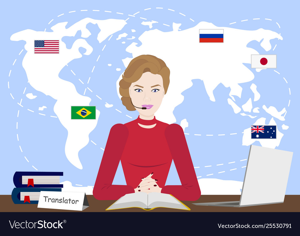 Multi language translator concept Royalty Free Vector Image