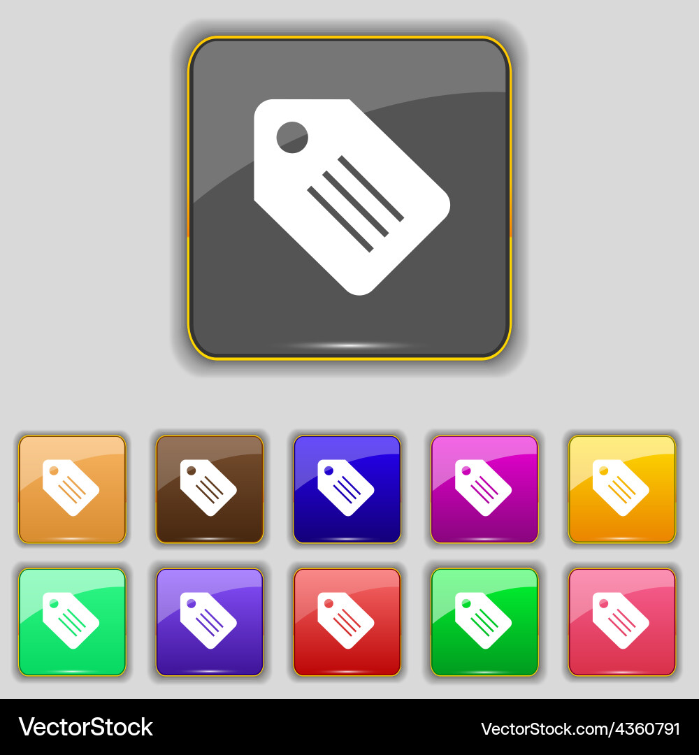 Special offer label icon sign set with eleven Vector Image