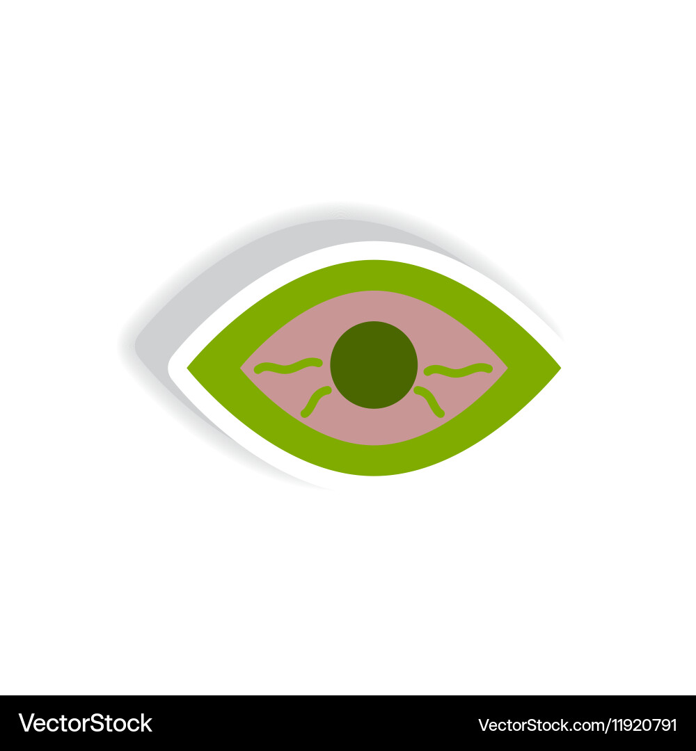 Stylish icon in paper sticker style eye problems Vector Image