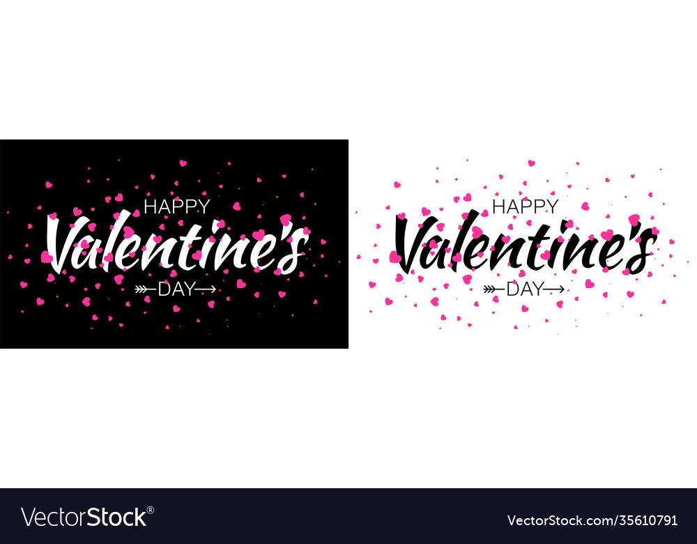 Valentines day card valentine banner pink heart Vector Image