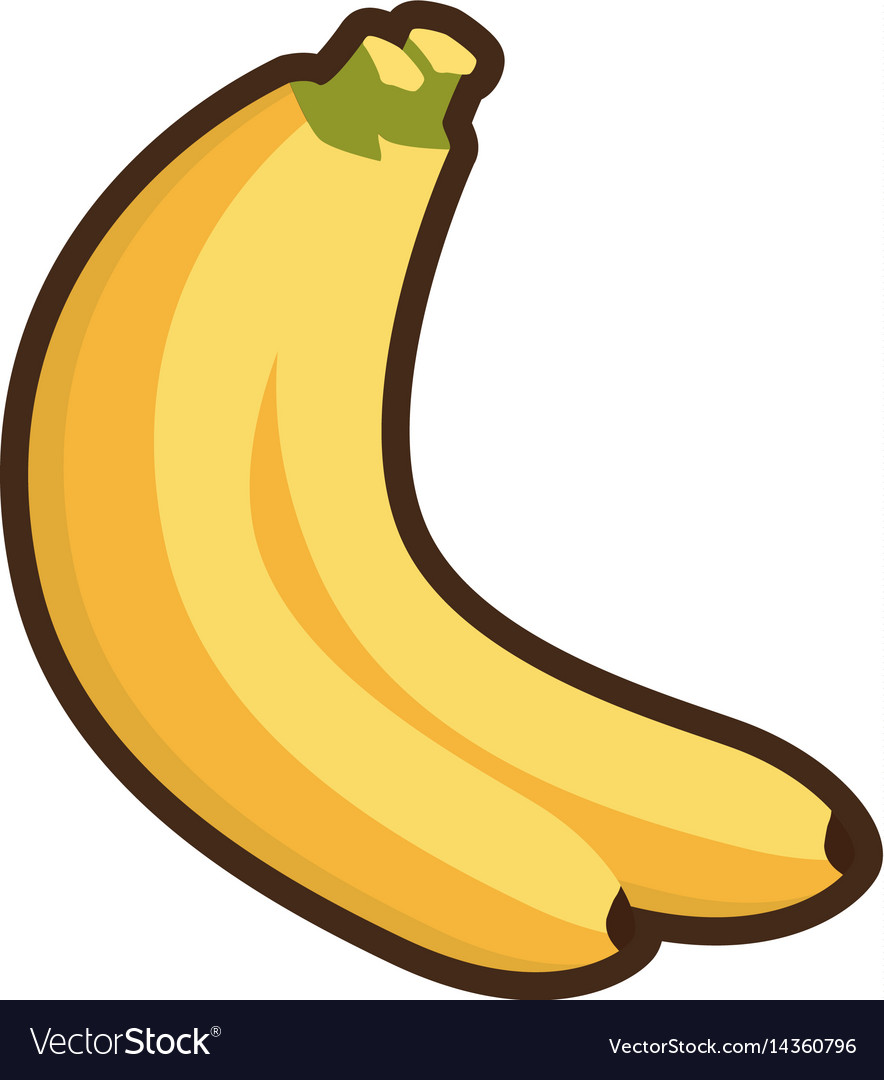 Banana fruit healthy icon Royalty Free Vector Image