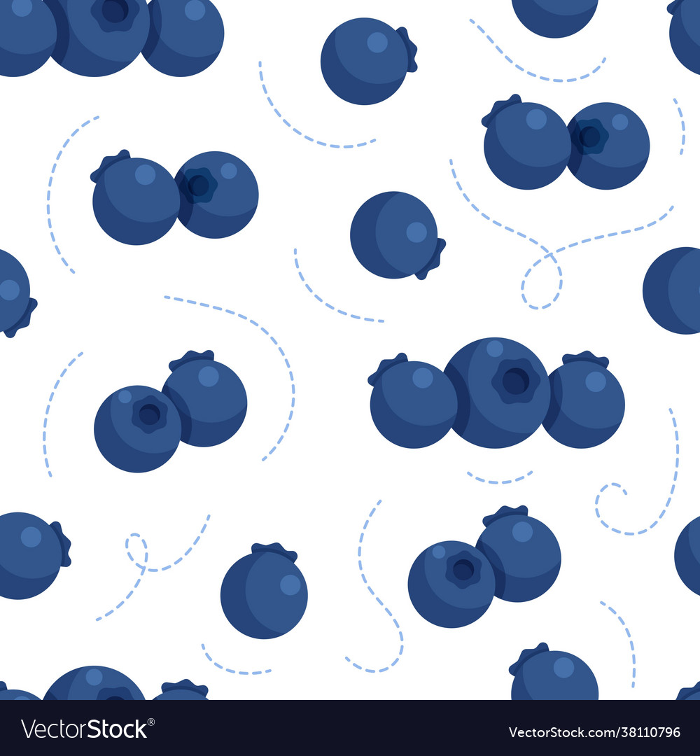 Blueberry pattern Royalty Free Vector Image - VectorStock