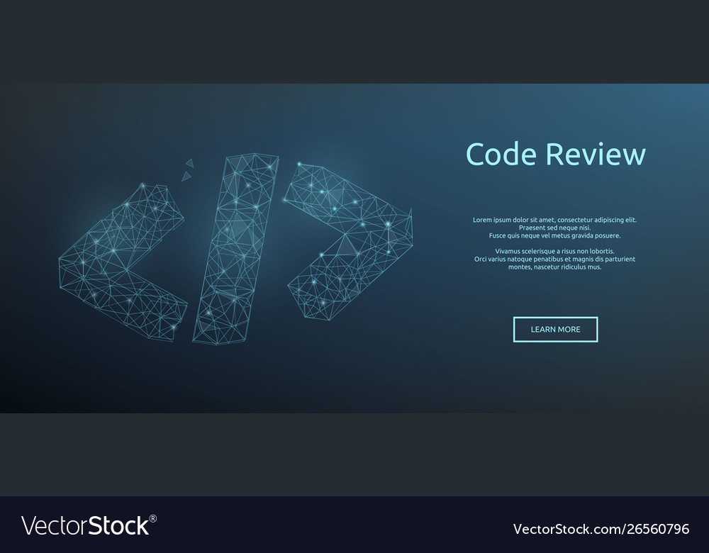 Code Symbol In Polygonal Wireframe Style Concept Vector Image