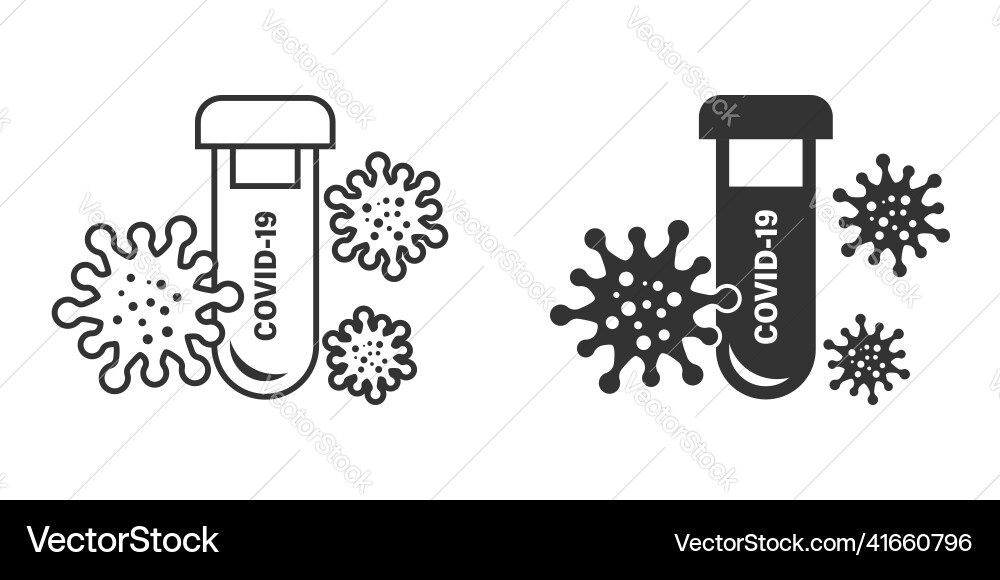 Coronavirus test icon in flat style covid-19 Vector Image