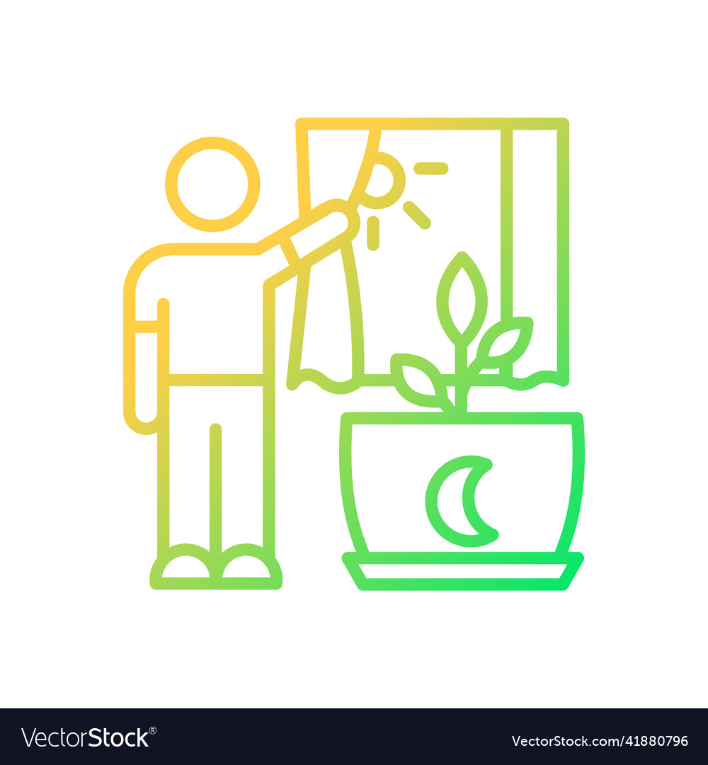 Direct sunlight gradient linear icon Royalty Free Vector