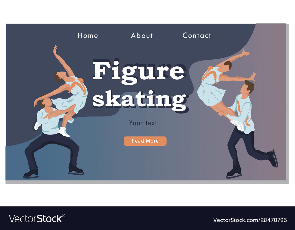 Figure skating pairs winter sport activity Vector Image