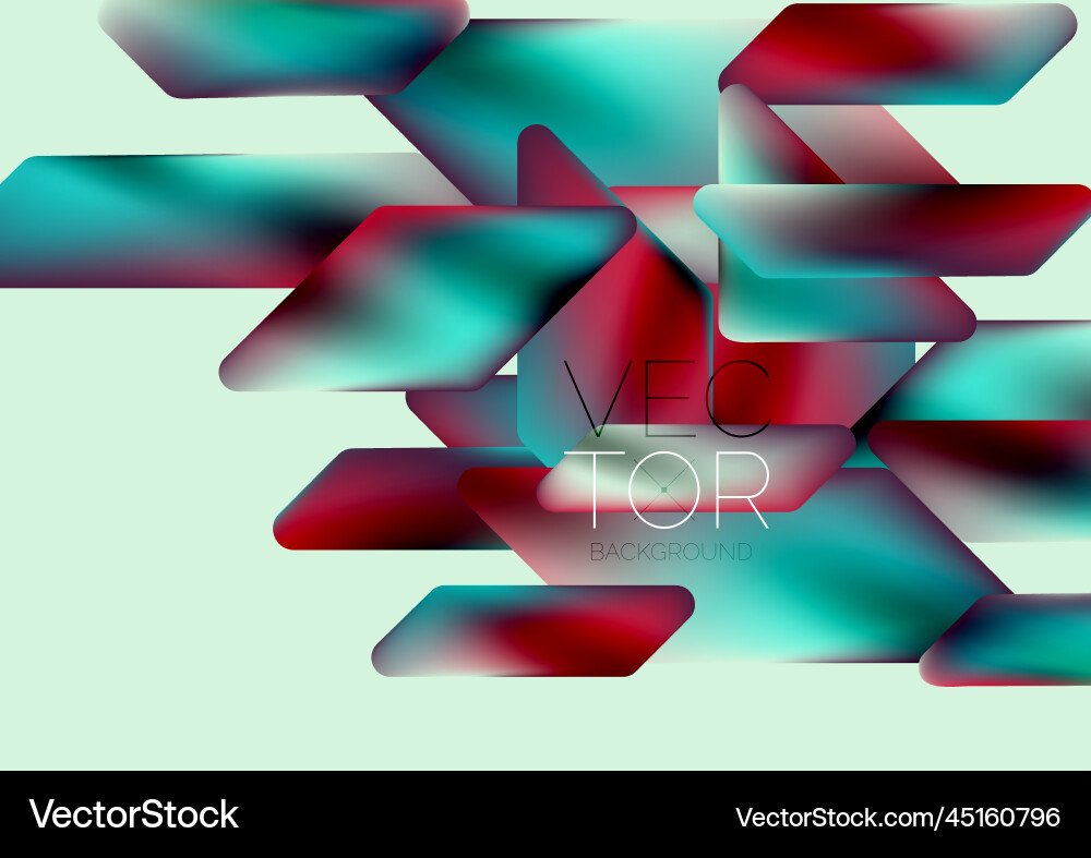 Fluid color dynamic geometric shapes abstract Vector Image