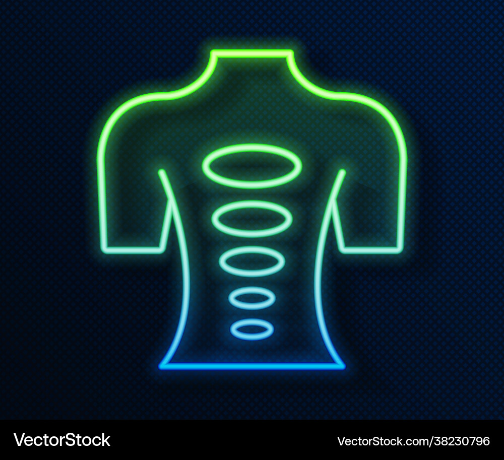 Glowing neon line massage stone therapy icon Vector Image