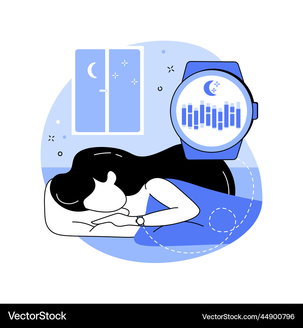 Smartwatch sleep tracking isolated cartoon Vector Image