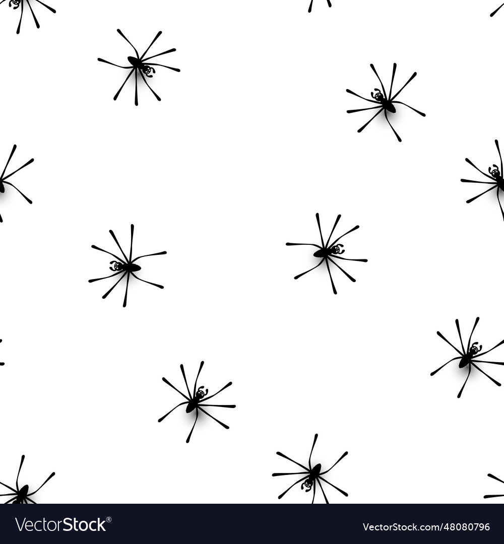 Spiders seamless pattern halloween background Vector Image