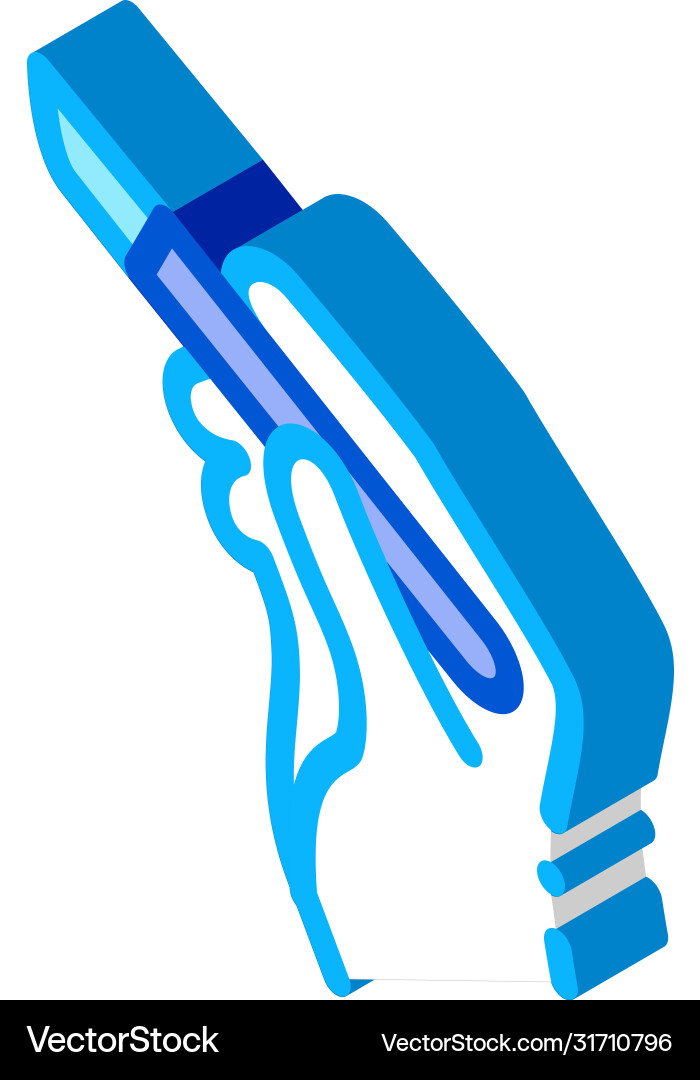 Surgeon hand with scalpel isometric icon Vector Image