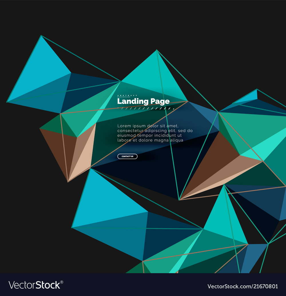 3d triangle abstract background polygonal Vector Image