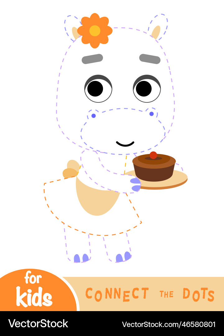 Connect the dots education game for children Vector Image