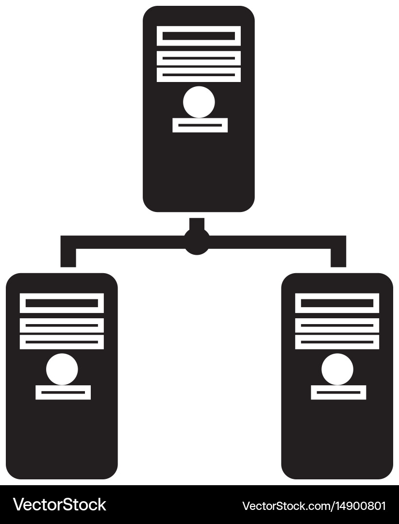 Contour banner data center digital connection Vector Image