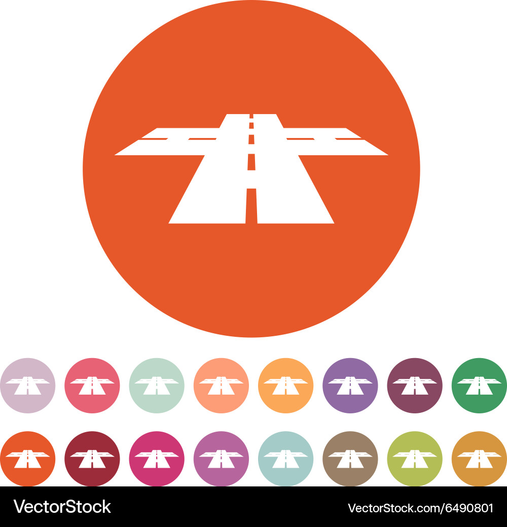 Crossroads icon crossway and crossing Royalty Free Vector