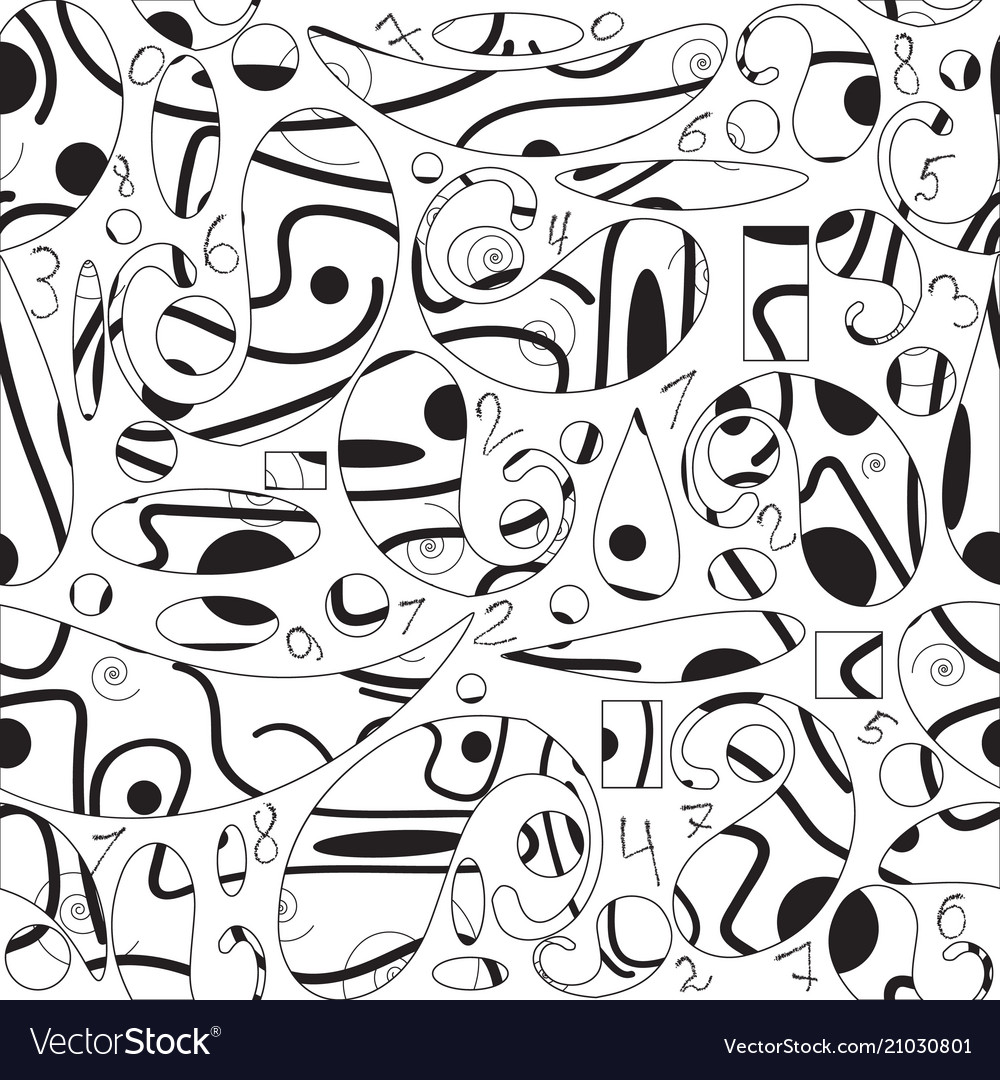 Doodle geometric abstract seamless pattern Vector Image