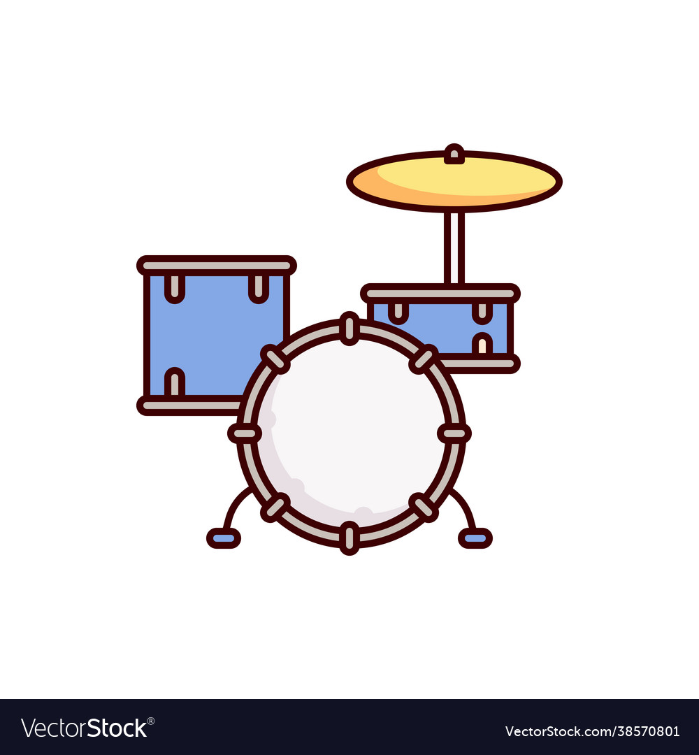 Drum set icon Royalty Free Vector Image - VectorStock