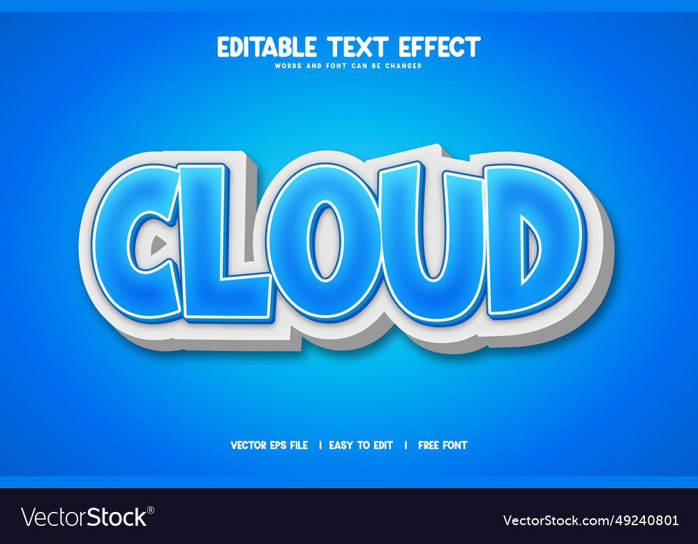 Editable text effect free Royalty Free Vector Image