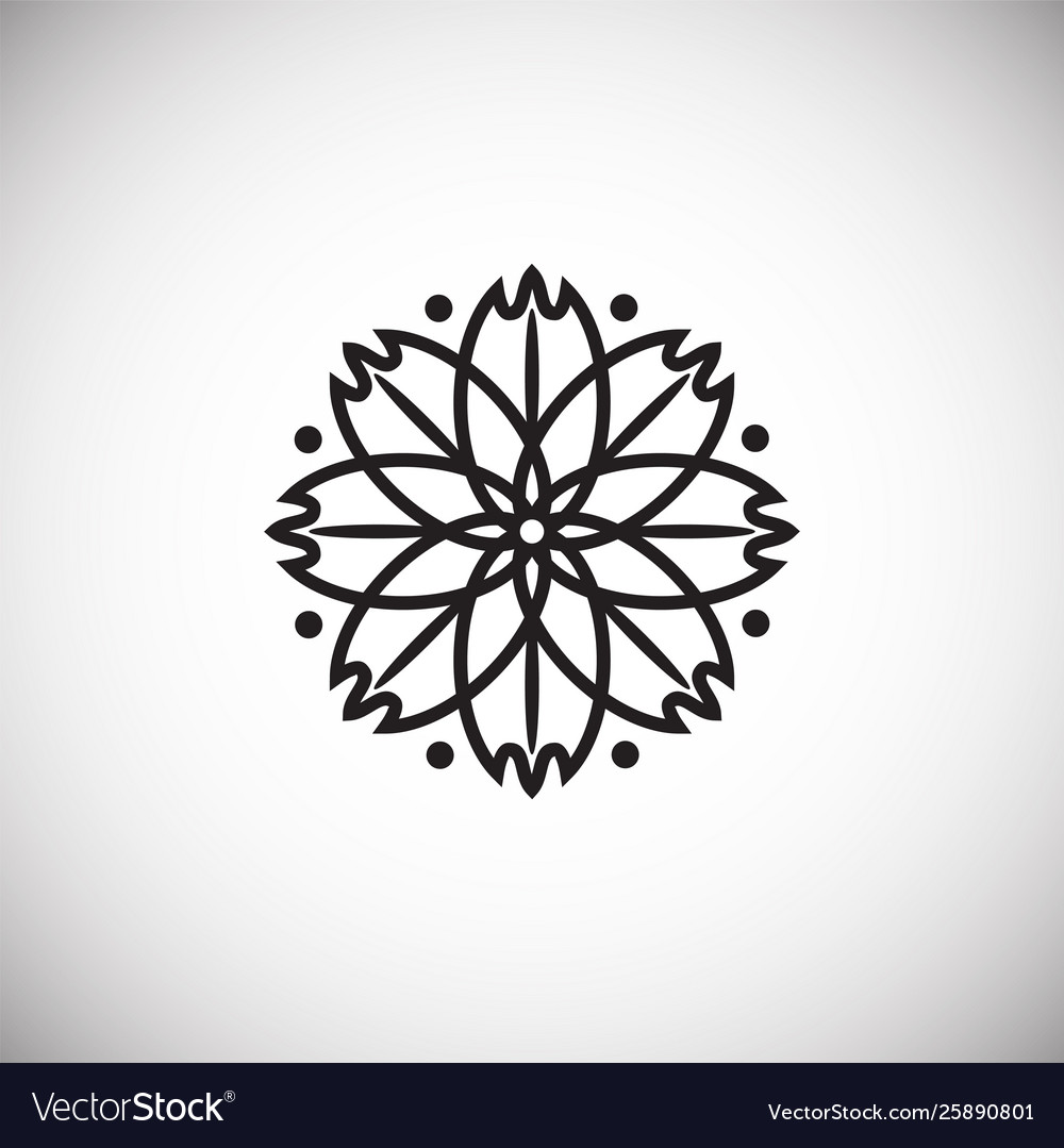 Flower pattern icon on background for graphic Vector Image