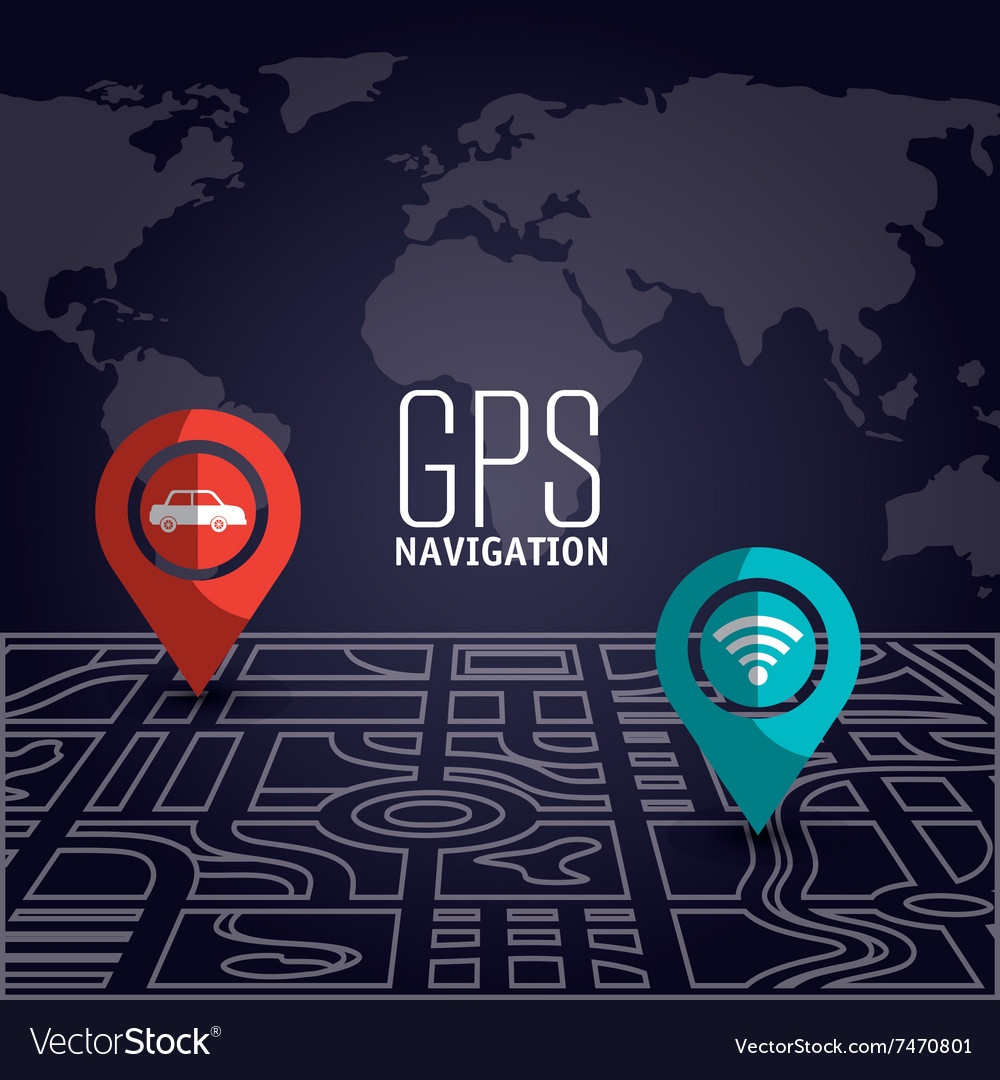 Gps navigation technology Royalty Free Vector Image