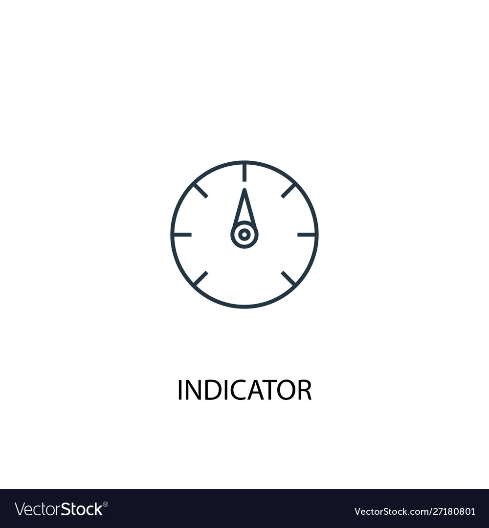 Indicator concept line icon simple element Vector Image