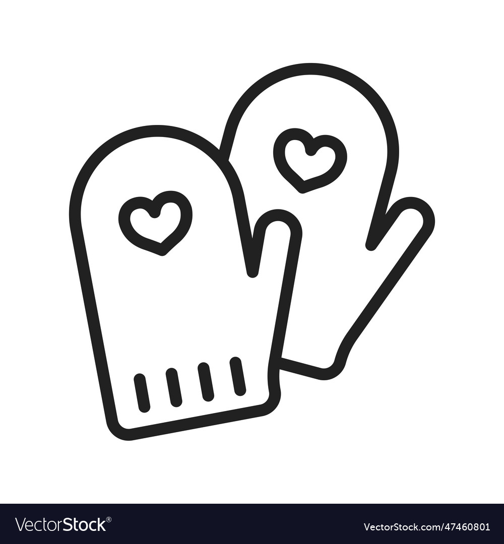 Mitten icon image Royalty Free Vector Image - VectorStock