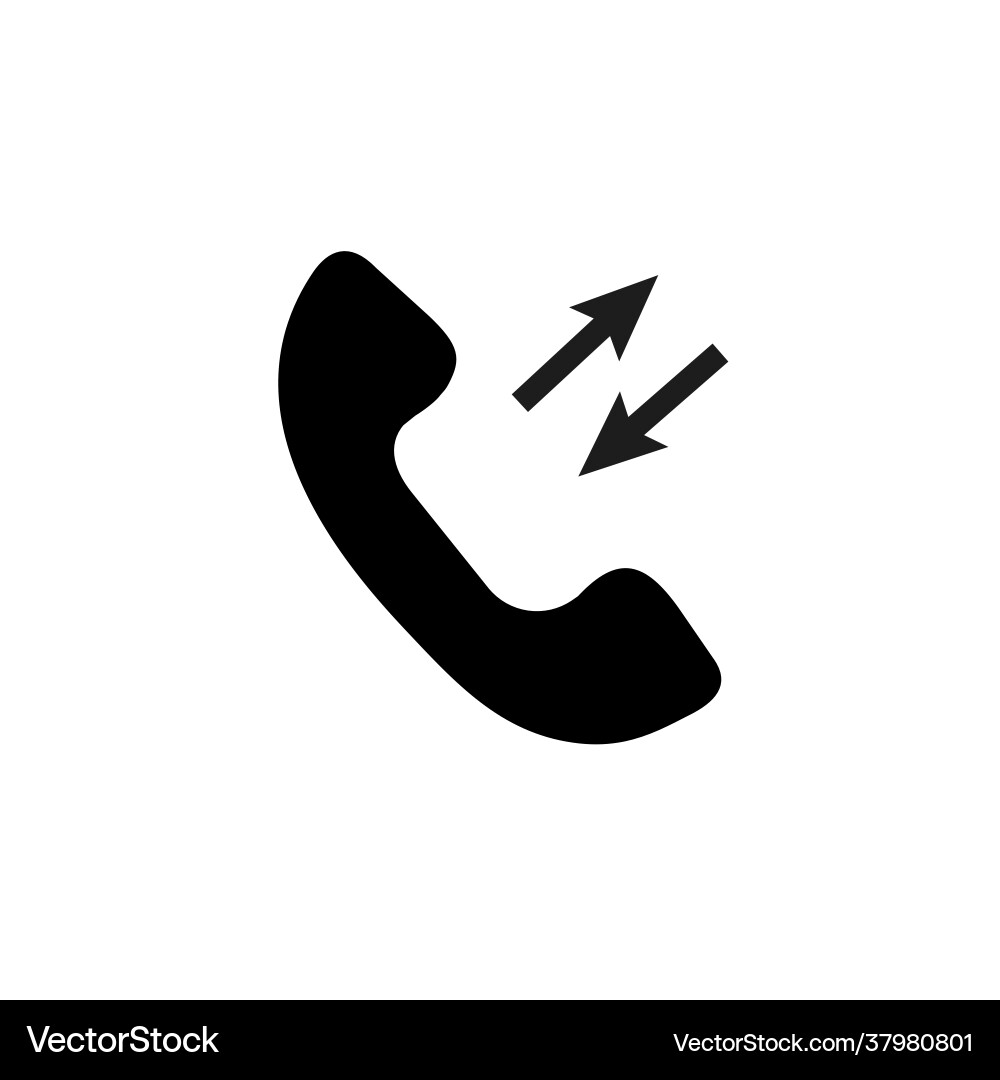 Phone icon incoming outgoing call sign Royalty Free Vector