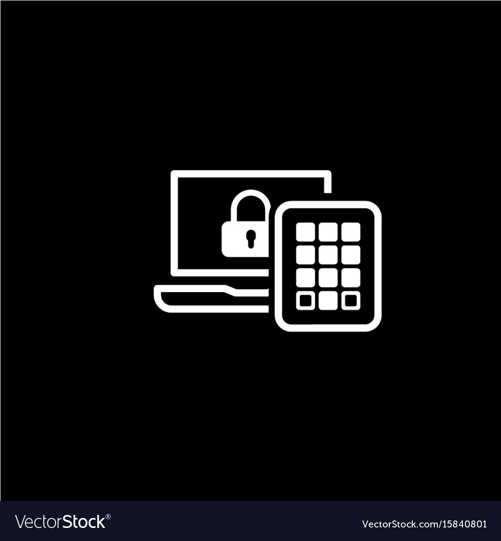 Secure access icon flat design Royalty Free Vector Image