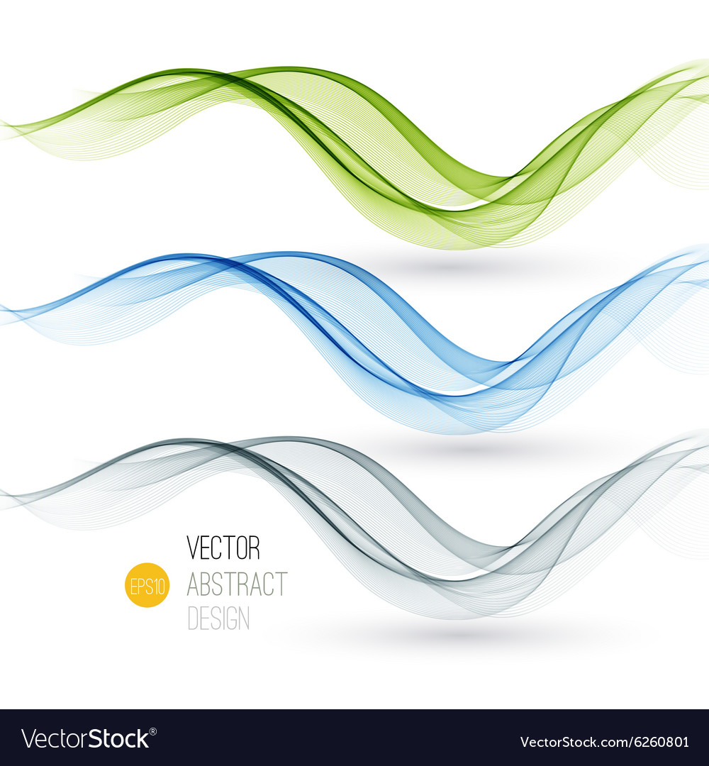 Set of abstract waves Royalty Free Vector Image