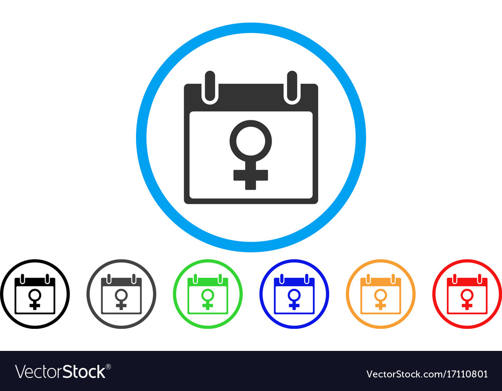 Venus female symbol calendar day rounded icon Vector Image Venus female symbol calendar day rounded icon Vector Image