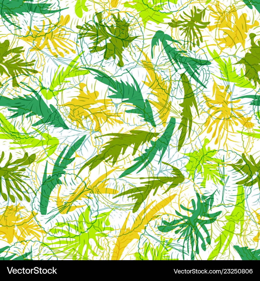 Abstract colorful underwater vegetation layered Vector Image