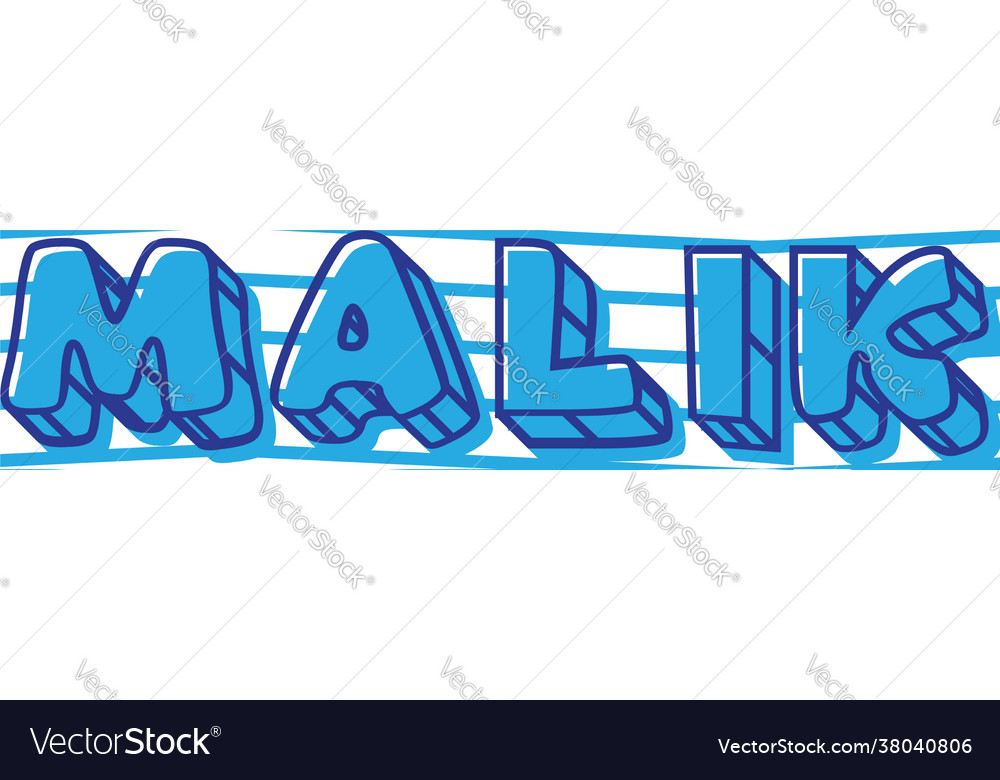 Malik Royalty Free Vector Image - VectorStock