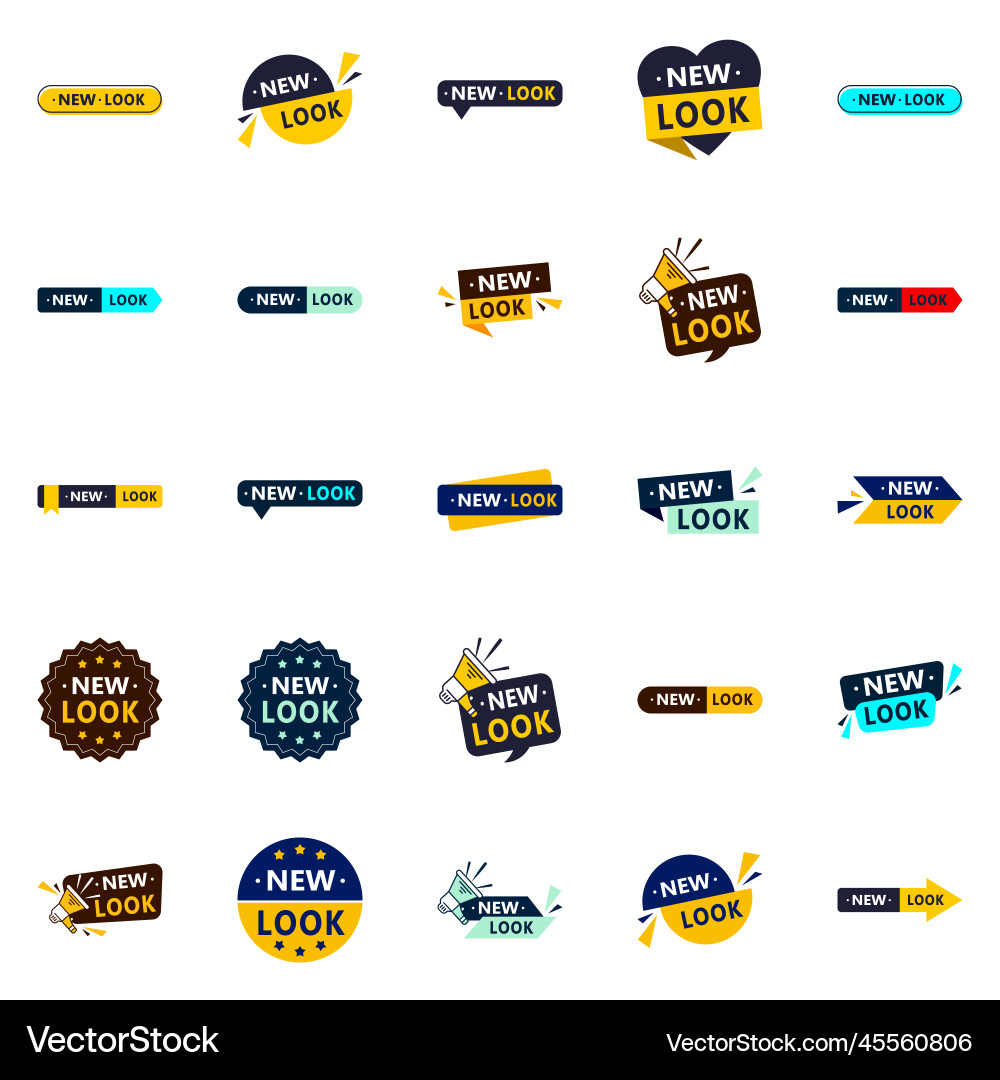 New look 25 fresh designs for a brand Royalty Free Vector
